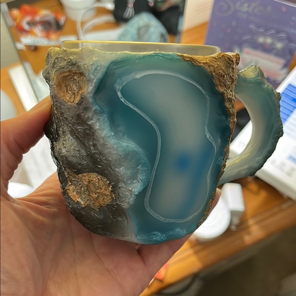 Art | Textured Blue And Gold Geological Mug | Poshmark